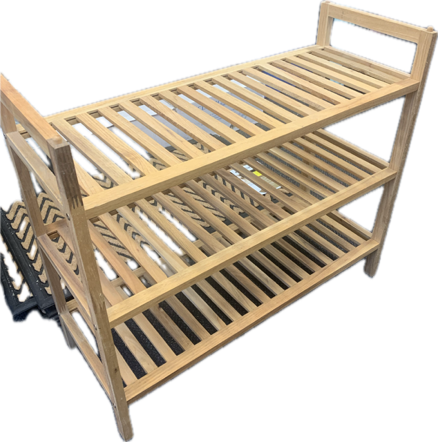 Shoe Rack 3 Tier Wood Walnut – Payless Lifestyle