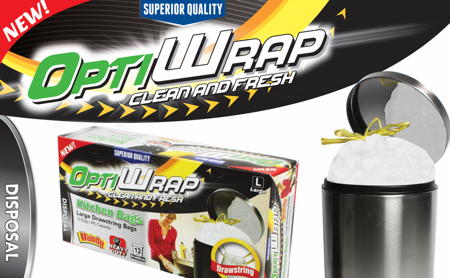 Opti Wrap Kitchen Drawstring Bag Large 12Pk 49L – Payless Lifestyle