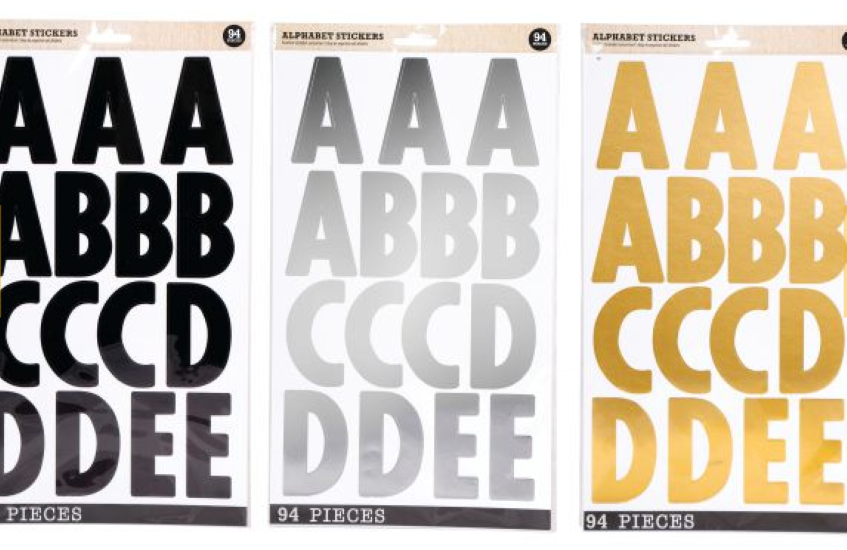 Stickers Alphabet Sheet Large 94pc – Payless Lifestyle